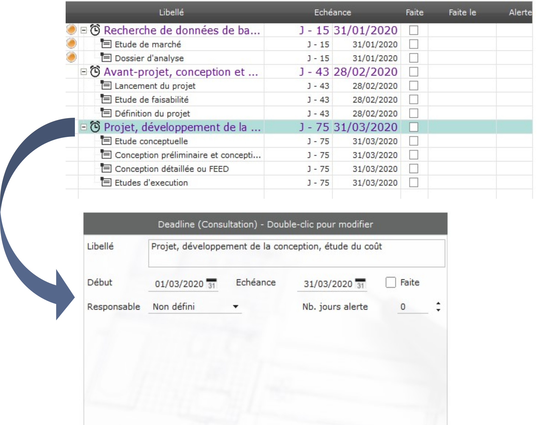 Planification - Quadram